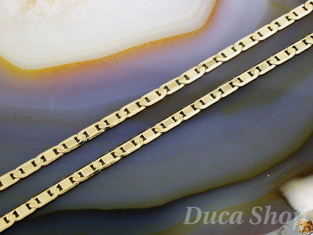 Lant Placat cu Aur 18k, model zale medii, plate, cod 599