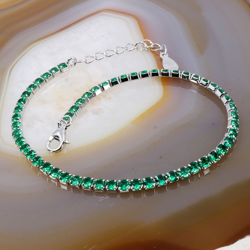 Bratara de Argint 925 model Tenis cu Cristale Rotunde Zirconia de ...