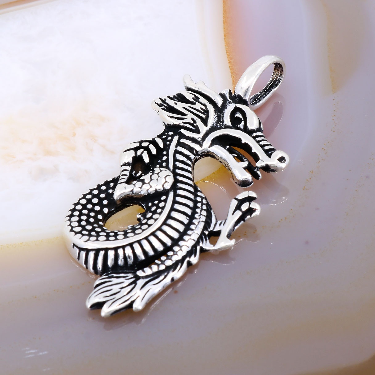 Pandantiv din Argint Dragon model Antichizat c1197