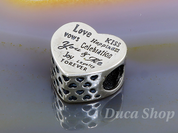 Pandantiv pentru bratara tip Charm, model Inima , cod 399