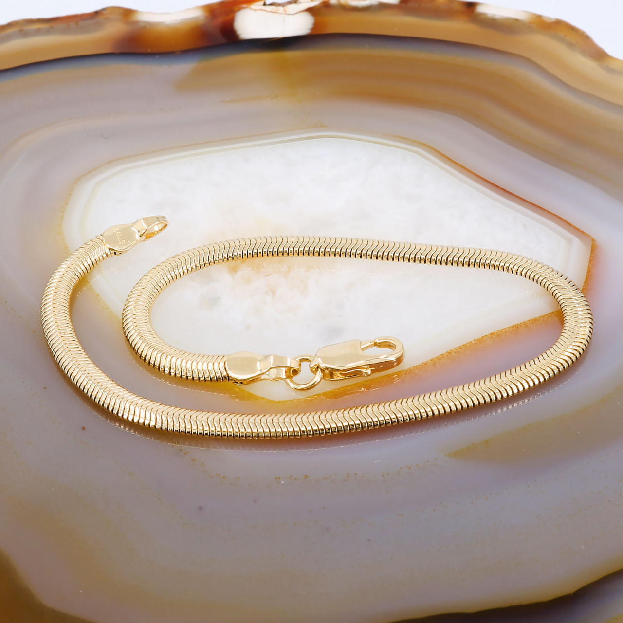 Bratara Placata cu Aur Galben 18K model Snake cod 1403