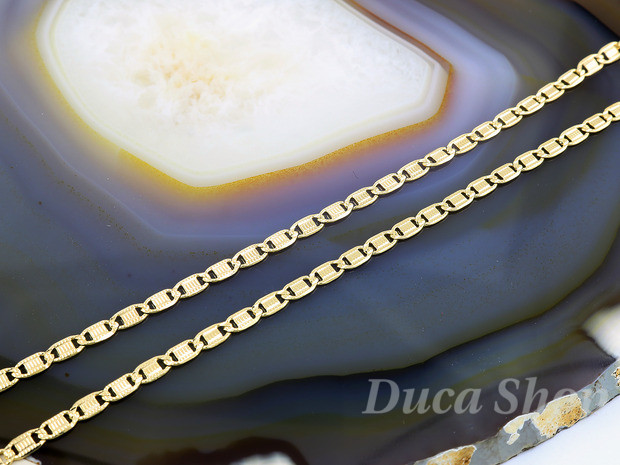 lant Placat cu Aur 18k, model zale plate, cod 643