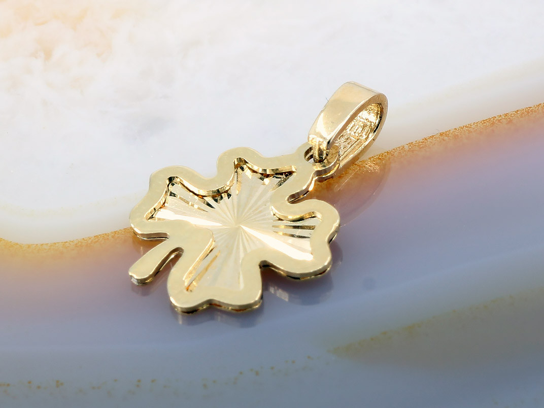 Pandantiv de Aur 14K model Trifoi 276