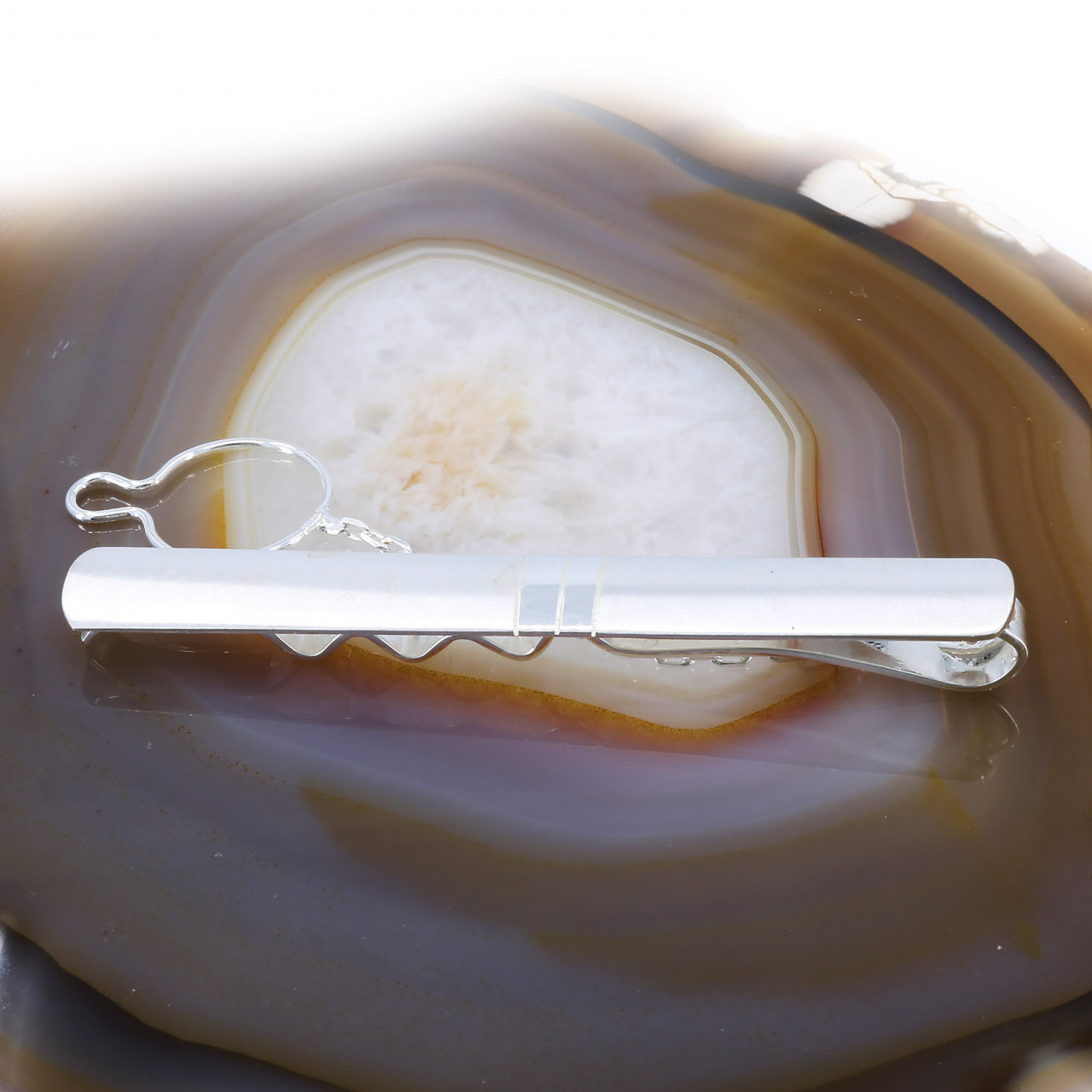 Ac Cravata din Argint 925 cu lantisor de siguranta 1003