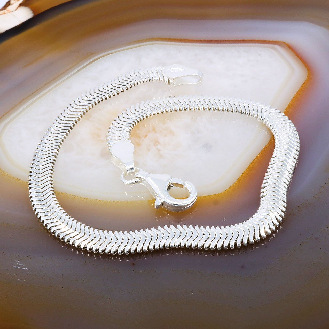 Bratara din Argint 925 model Snake zale plate cod 2102