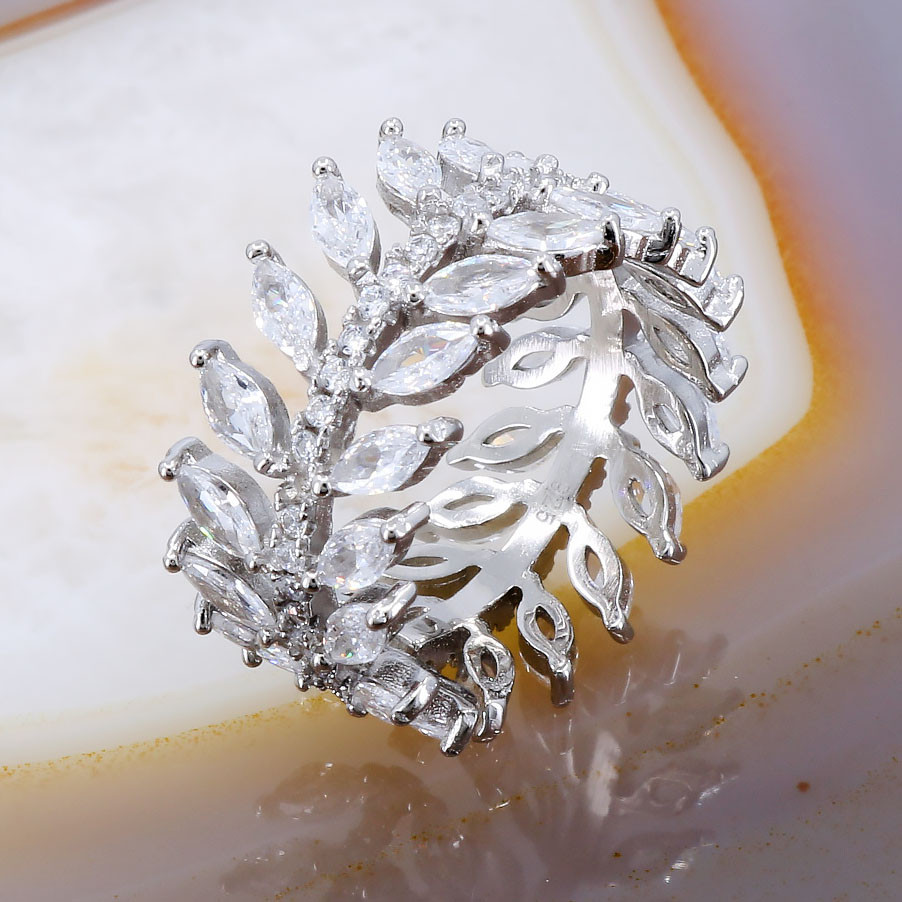 Inel din Argint 925 model Spic de grau de jur imprejur cu Cristale CZ cod 2597