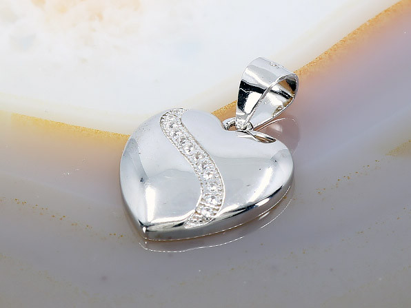 Pandantiv model Inima cu Cristale de Argint 925 942