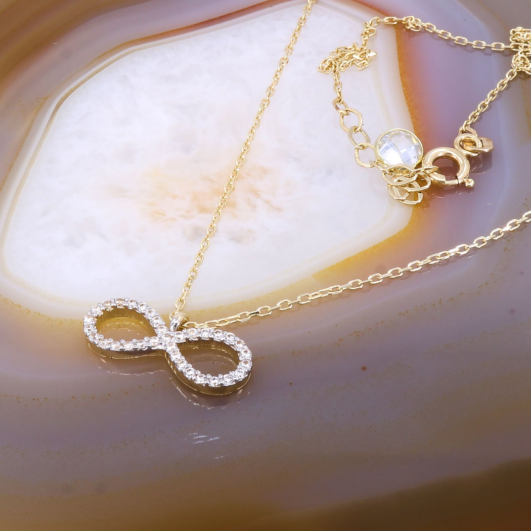 Colier din Aur 14K 585 cu Pandantiv model Infinit c694