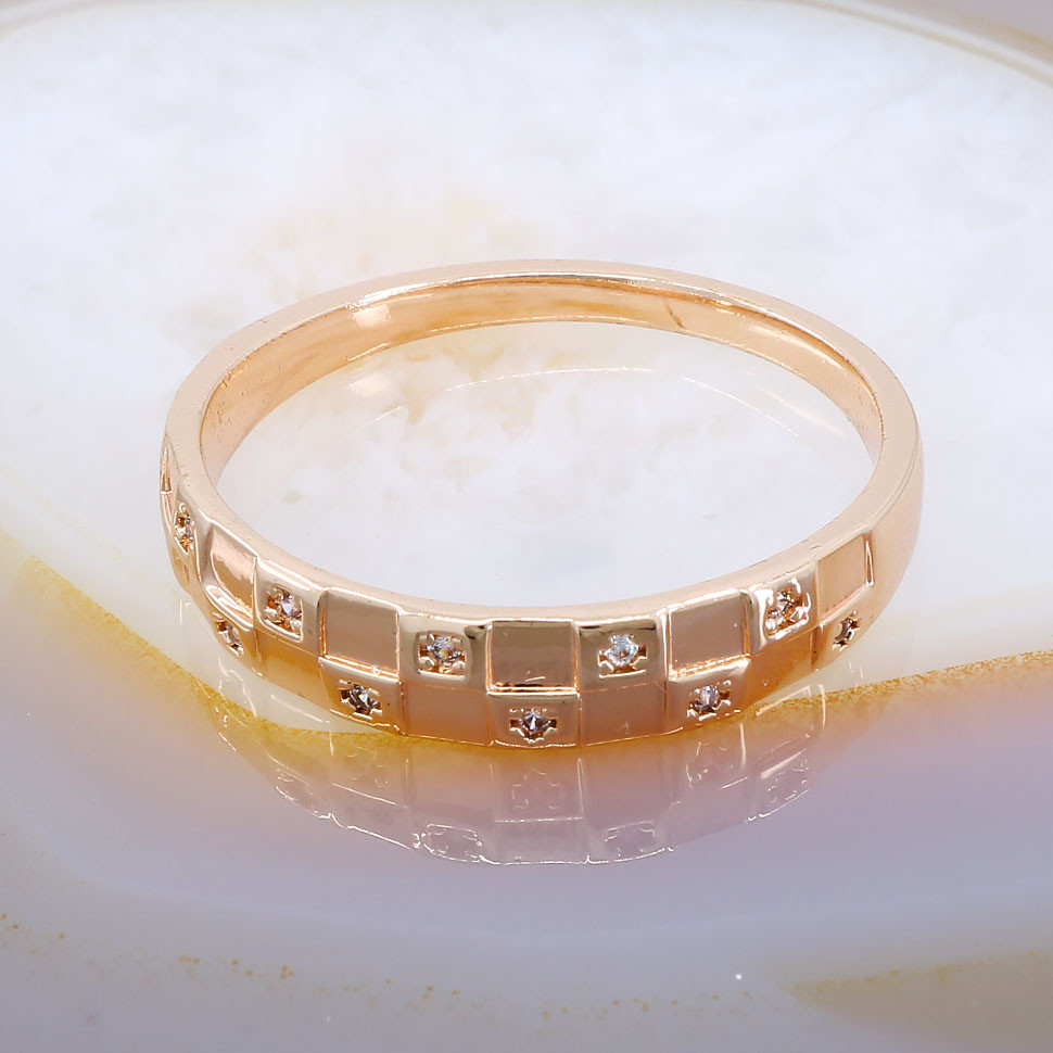 Inel Placat cu Aur Rose model Fantezie cu Cristale Zirconia cod 1521