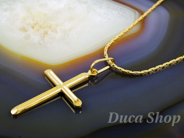 Lant Placat cu Aur 18k, cu Pandantiv model Religios, cod 637