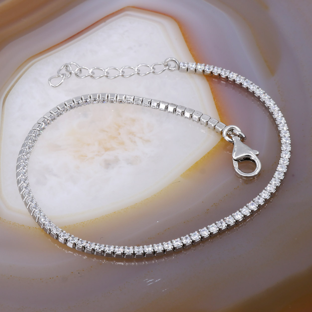 Bratara Reglabila model Tennis din Argint 925 cu Cristale Zirconia c2491