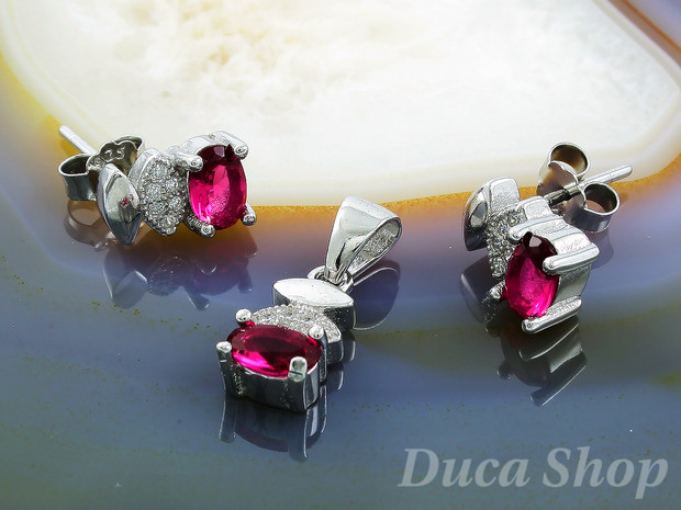 Set din Argint 925, Model Fantezie cu piatra Zirconia ,cod 646