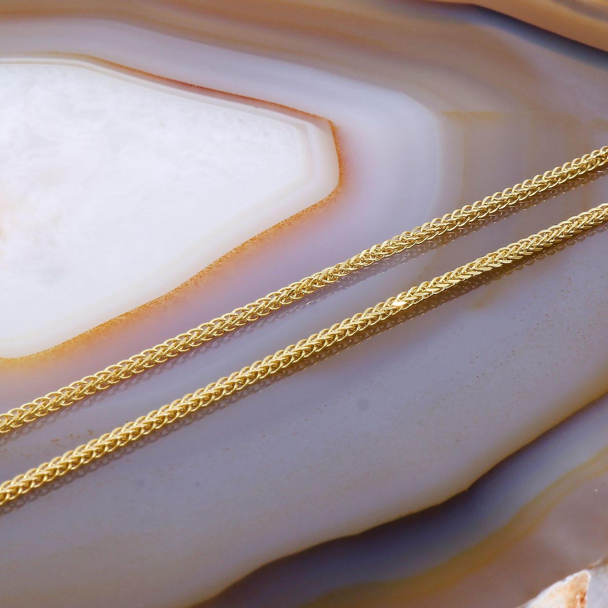 Lant din Aur Galben 14K 585 model Impletit fin c670