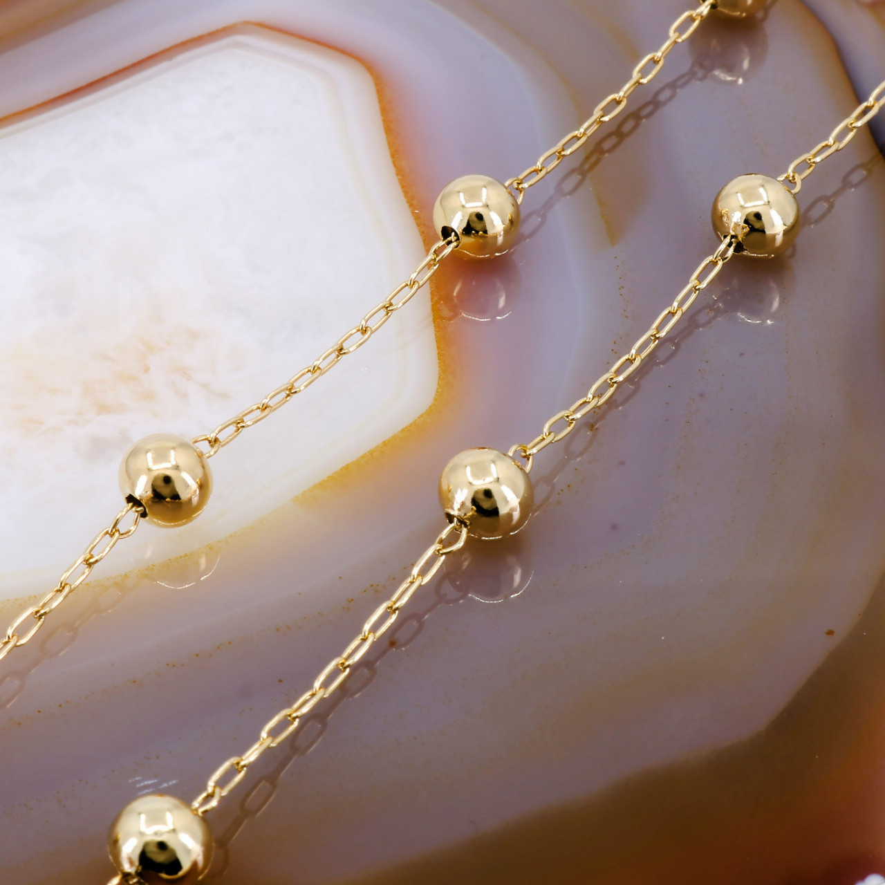 Lant model Bile Placat cu Aur Galben 18K c1097