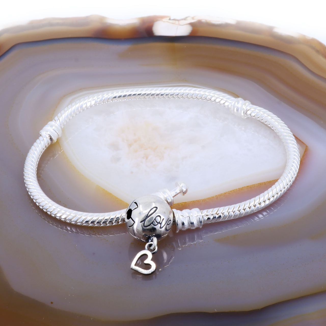 Bratara din Argint 925 Baza pentru Pandantive Charm, model pandantiv ...