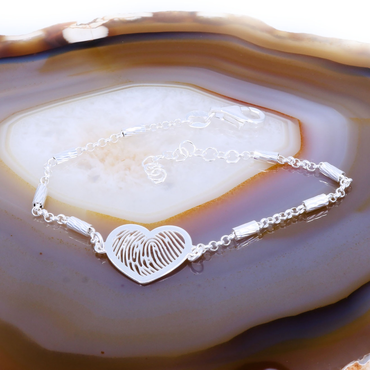 Bratara din argint 925 model Inima cu Amprenta c2703