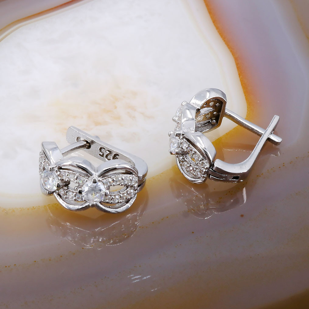 Cercei din Argint 925 model Fantezie cu Cristale Zirconia cod 3366