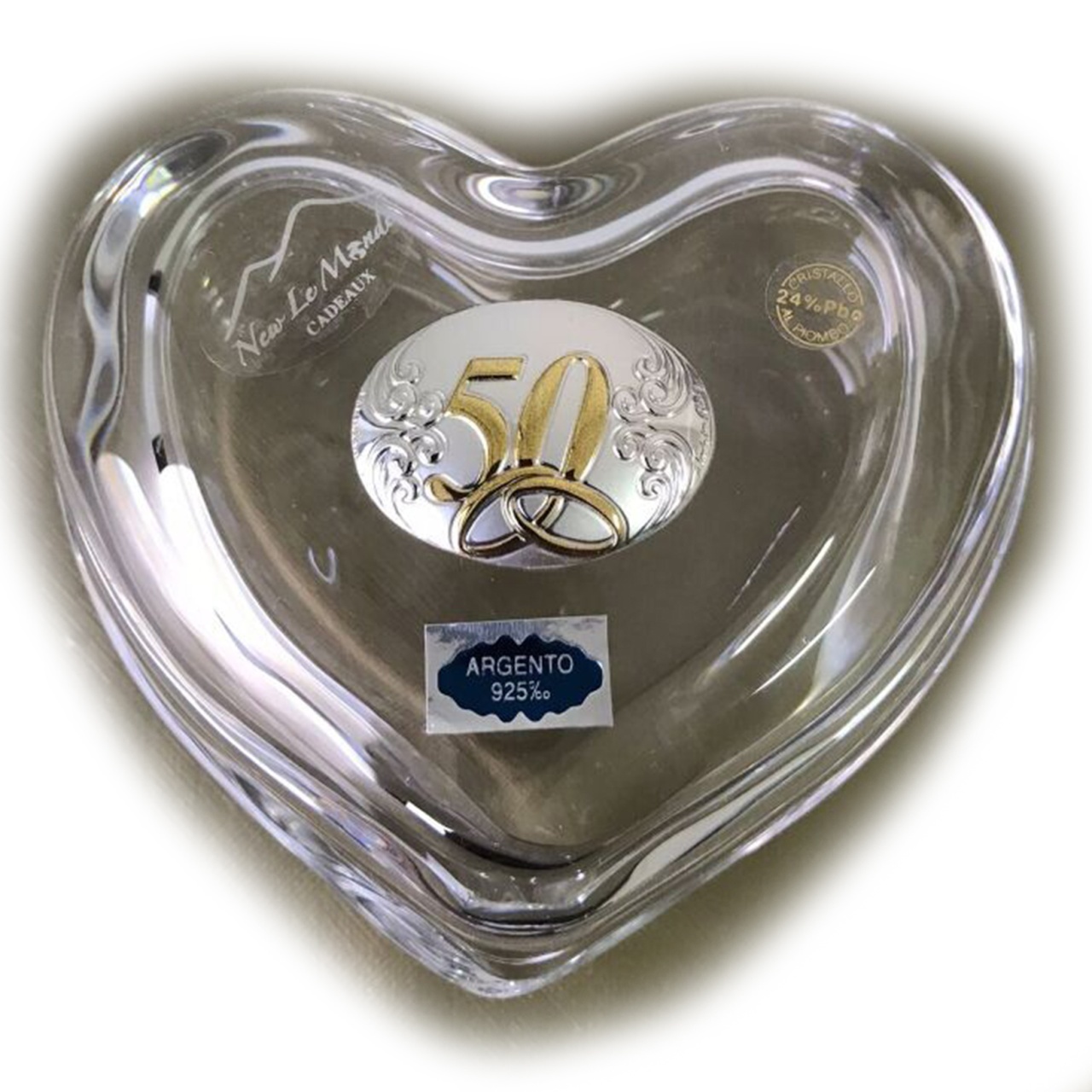 Caseta New Le Monde Italy Aniversary din Cristal forma inima cu model 50