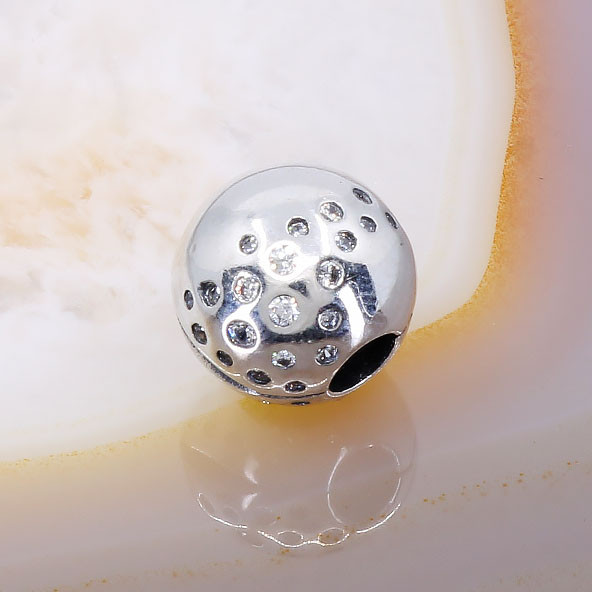 Charm Stopper cu Deschidere din Argint cu Cristale Zirconia c1163