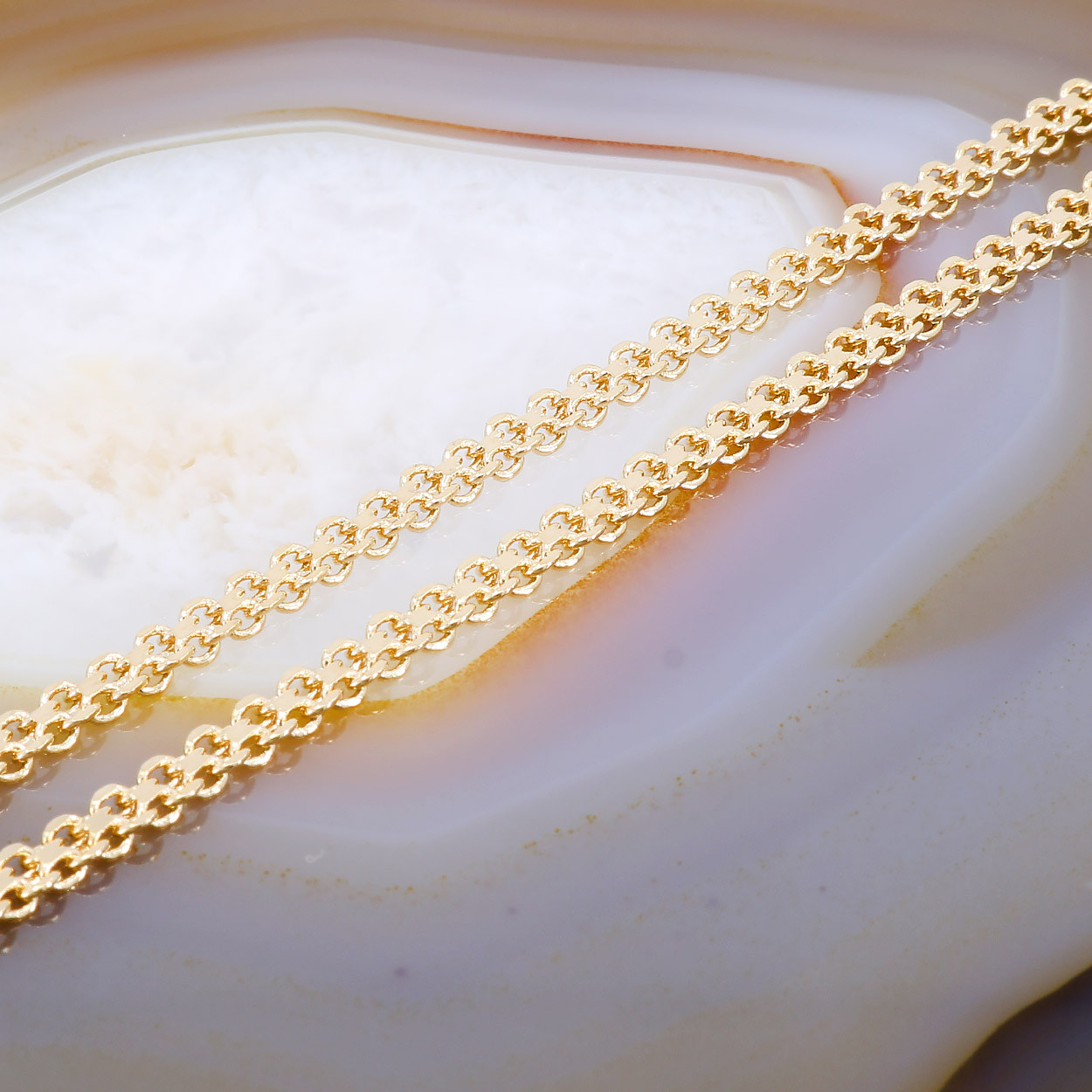 Lant Bismark Placat cu Aur Galben 18K model Impletit c997