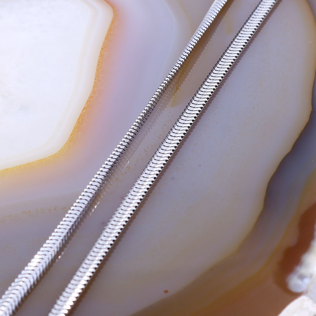 Lant din Argint 925 model Snake cu zale aplatizate c1485