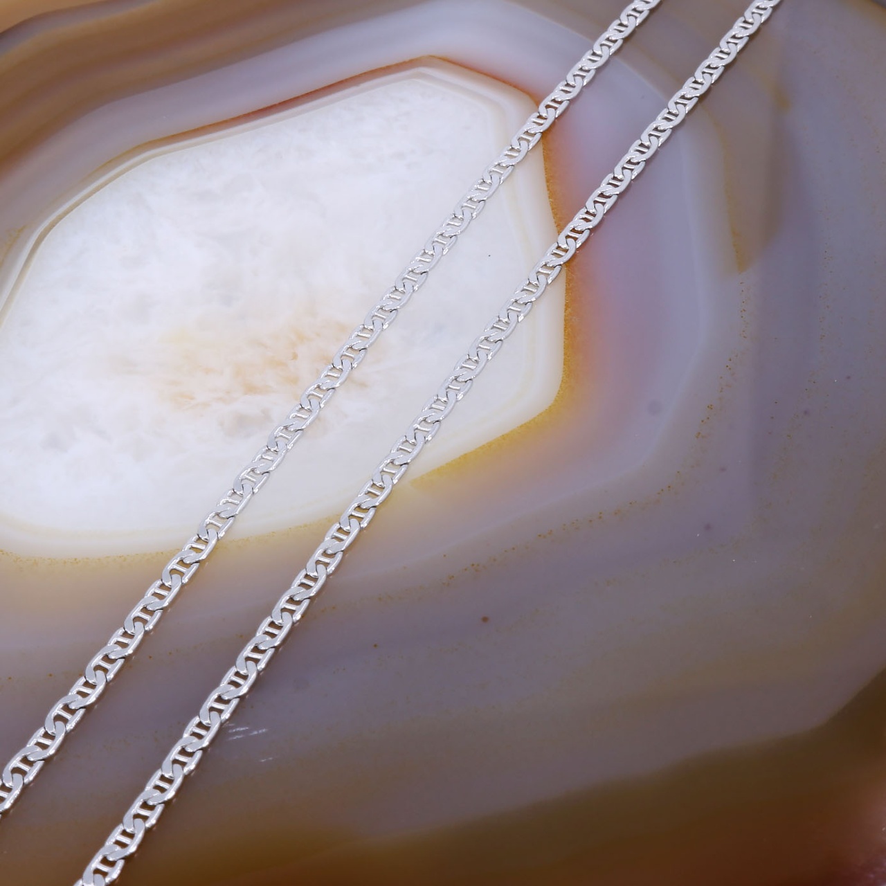 Lant din Argint 925 model zale mici plate Anchor c1471