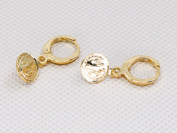 Cercei Placati cu Aur Galben 18K model Banuti cp3018