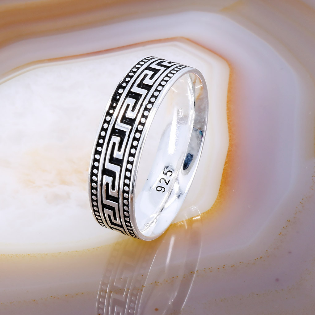 Inel tip verigheta din Argint 925 model Grecesc c2669
