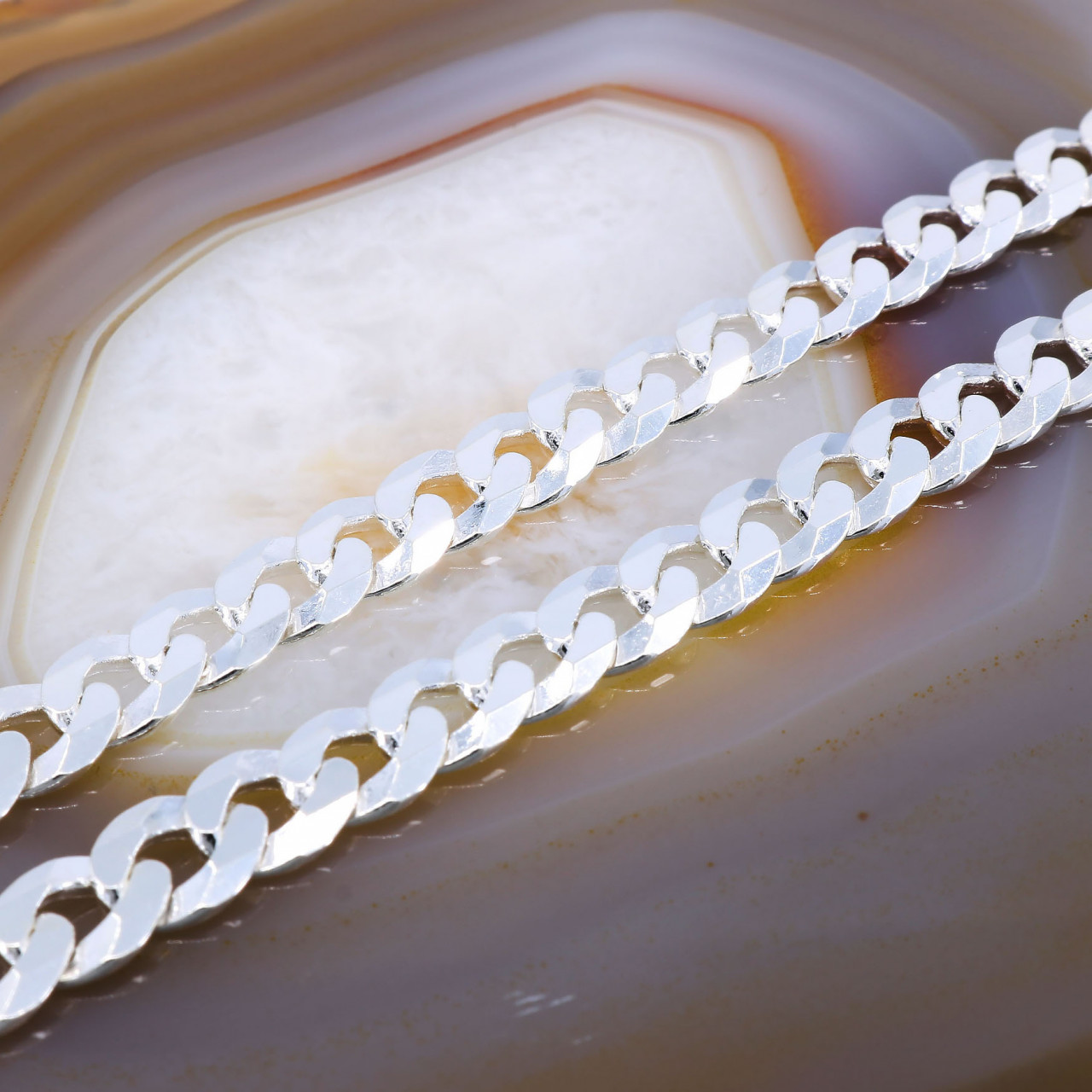 Lant Barbati made in Italy din Argint 925 cu zale Plate Rotunde model 1 ...