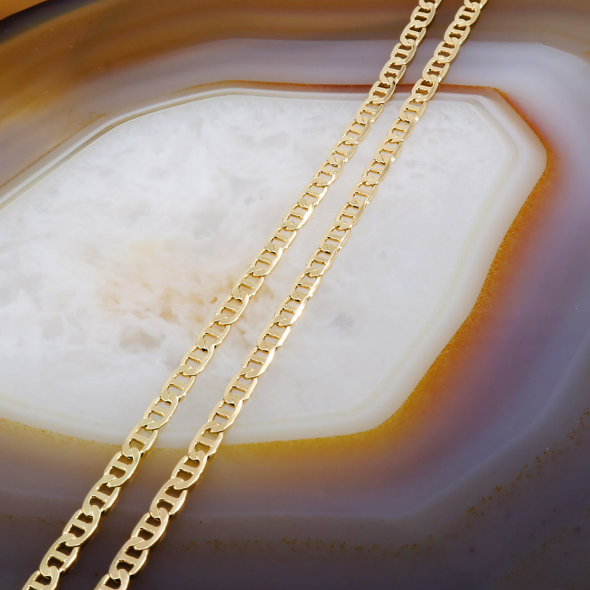 Lant Placat cu Aur Galben18K model zale mici Plate tip 1+1 981