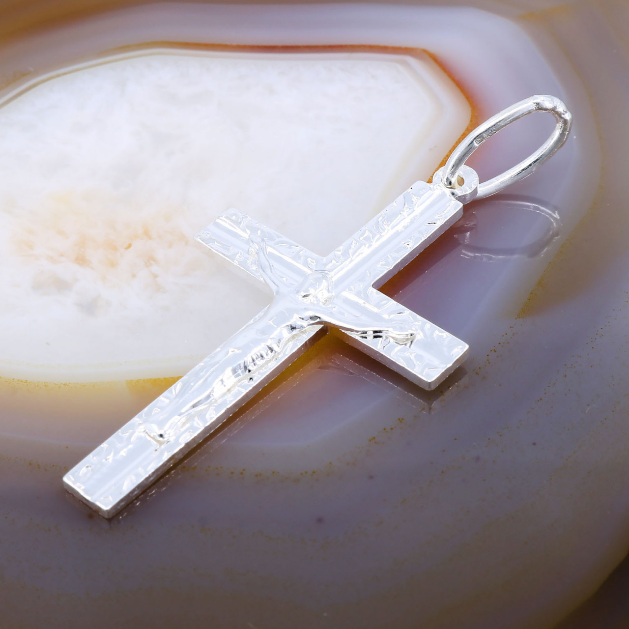 Pandantiv Cruce cu Isus din Argint 925 cod 1066