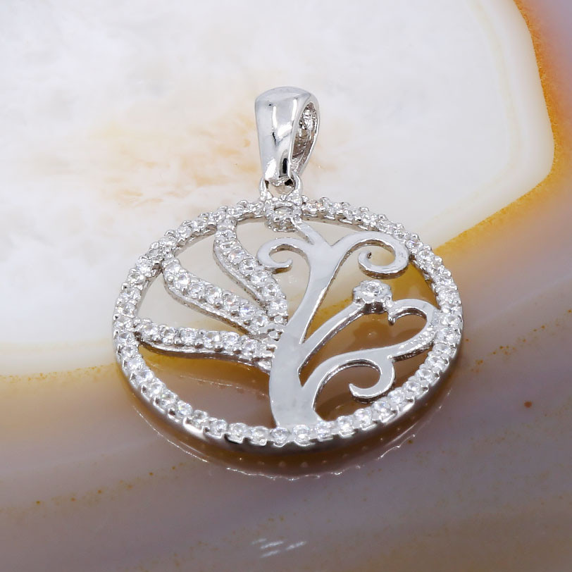 Pandantiv din Argint 925 model Floare cu Cristale Zirconia cod 1107