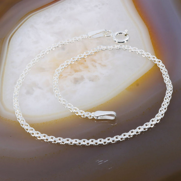 Bratara din Argint 925 model cu zale Impletite mici plate cod 2031