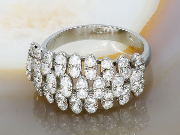Inel din Argint 925 model Cristale Zirconia Albe Clare agi1880