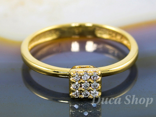 Inel Placat cu Aur 18K, presarat cu Cristal Zirconia, cod 1089