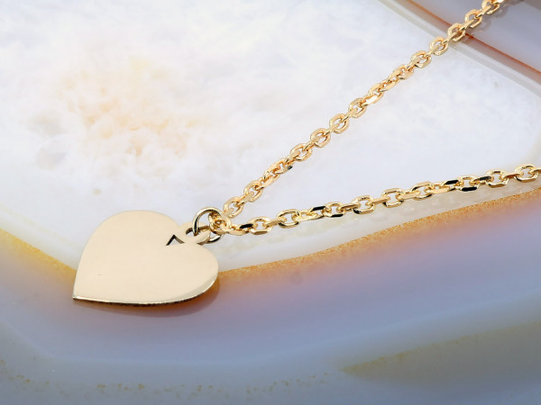 Lant de Aur 14K cu Pandantiv model Inima au252