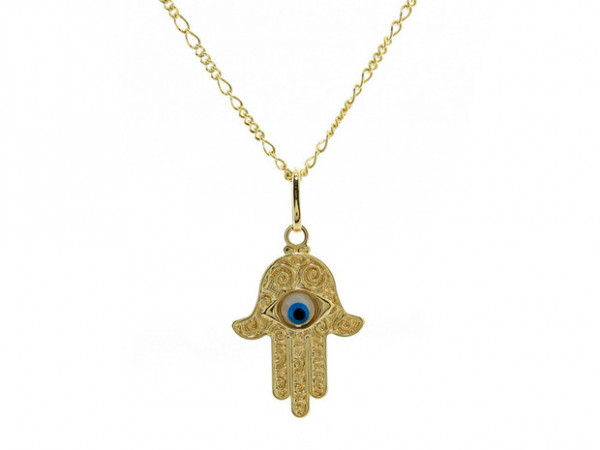 lant Placat cu Aur 18k, cu pandantiv Mana lui Fatima, cod 532