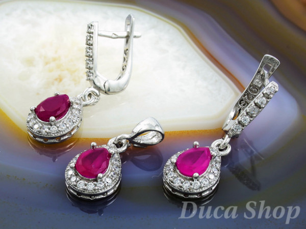 Set din Argint 925, Model cu piatra Zirconia ,cod 651