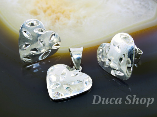 Set din Argint 925, Model Inima, cod 752