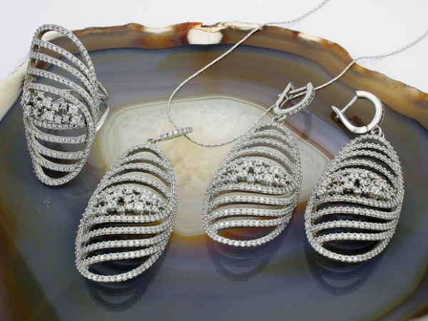 Set din Argint 925, model Spectaculos, cu Cristale, cod 505