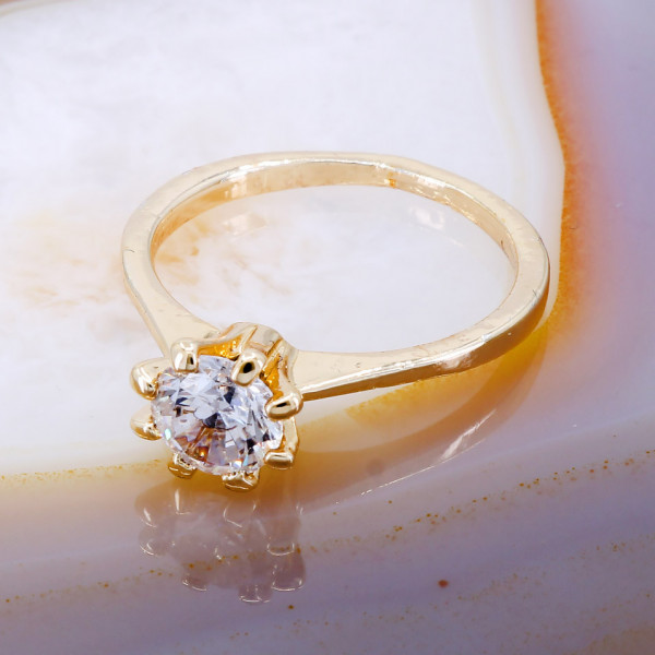 Inel Solitaire Placat cu Aur 18K c1542