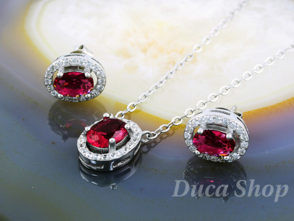 Set din Argint 925, Model cu Cristal Zirconia, cod 702