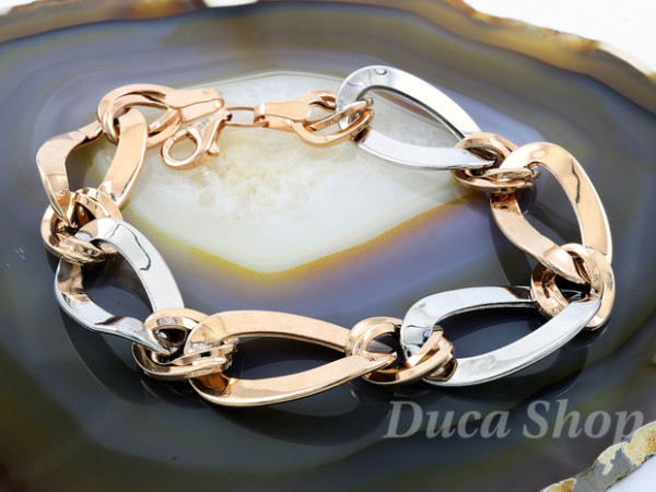 Bratara din Argint 925, Placata cu Aur 18K Rose, cod 980