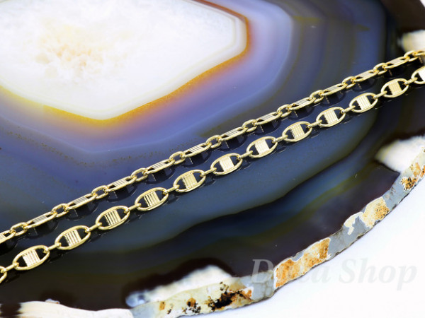 lant Placat cu Aur 18k, model Zale Plate tip 1+1, cod 755