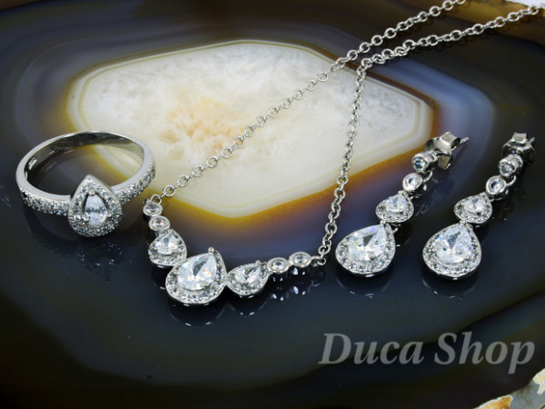 Set din Argint 925, model Cristal Zirconia, cod 785