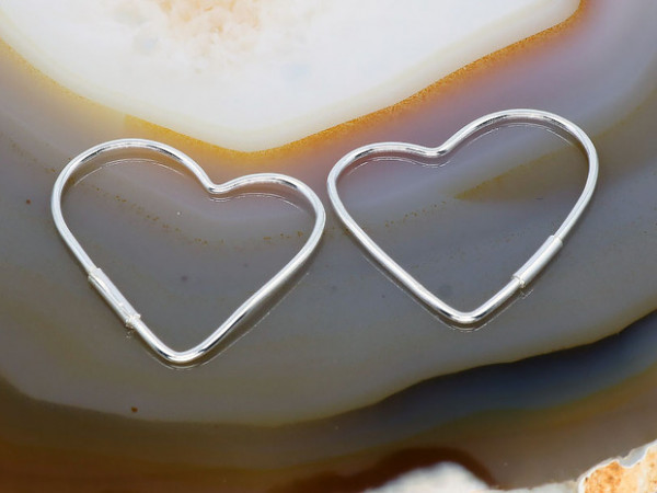 Cercei din Argint 925 model Inima Contur ac2527