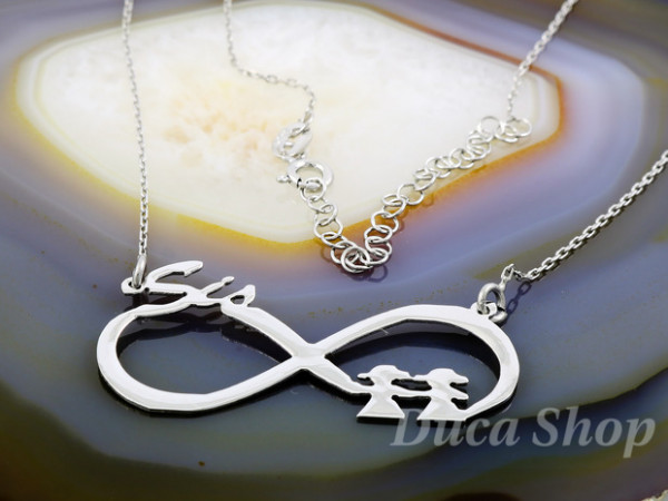 Lant de Argint 925, cu Pandantiv Infinit, Sis - Sora, cod 488