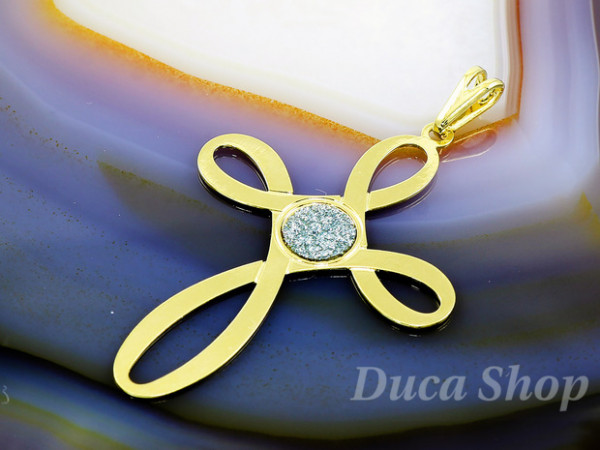 Pandantiv model Cruce, Placat cu Aur 18k, cod 405