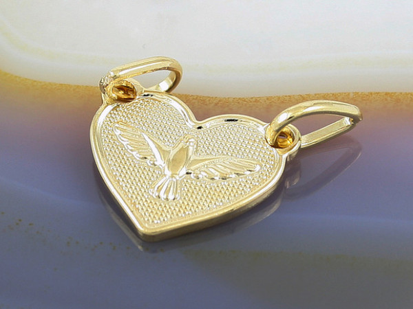 Pandantiv model Inima, Placat cu Aur 18k, cod 365