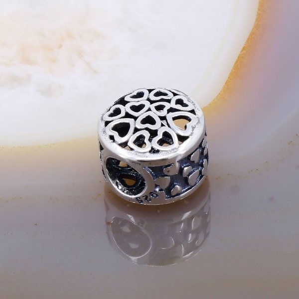 Talisman Rotund din Argint model Inimi c1218
